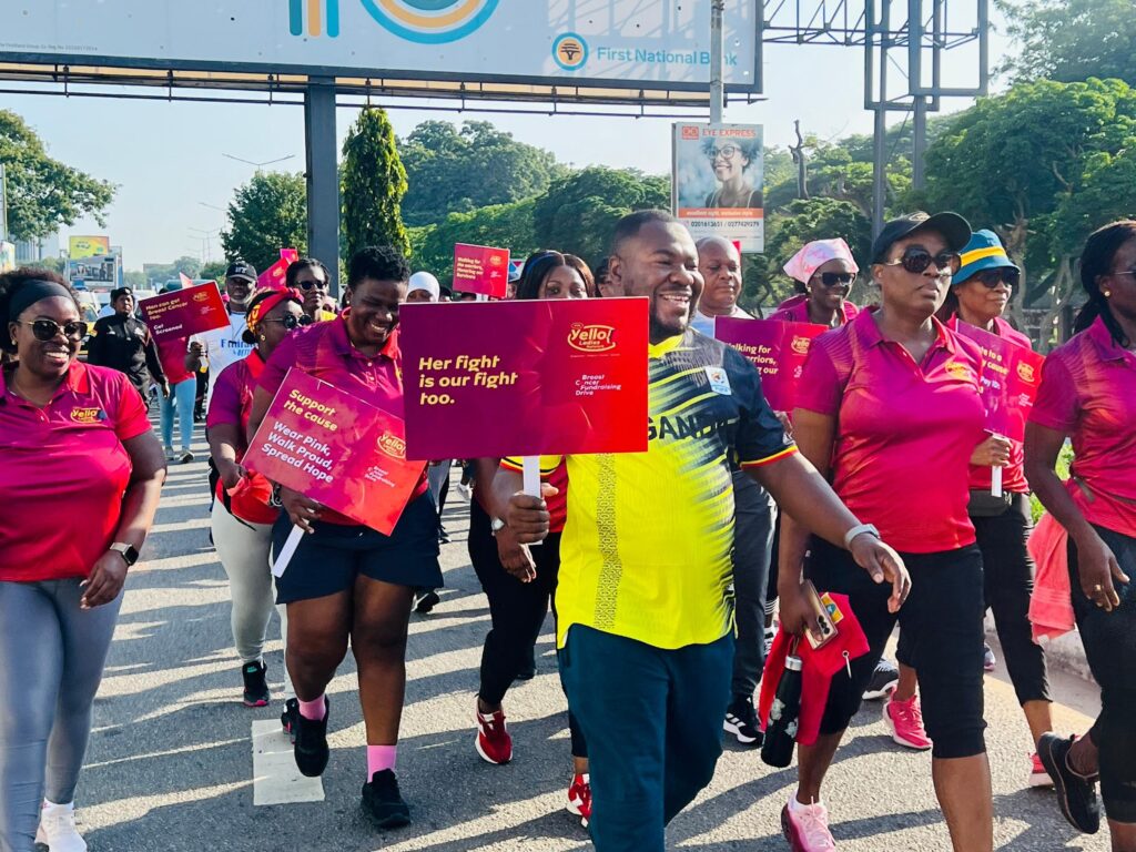 MTN Y’ello Ladies Network Leads Breast Cancer Awareness Walk in Accra ...